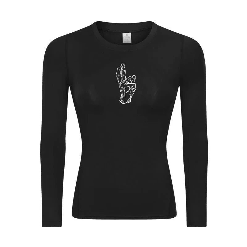 Gojo Compression Shirt Long Sleeve (Women) – Premium Anime Gym Wear ...